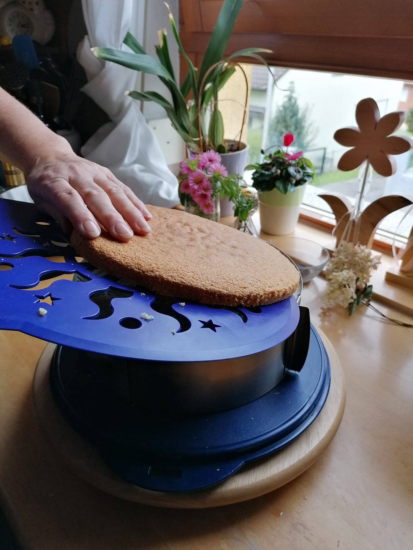 German Marzipan Hazelnut Cherry Cream Cake - Ester kocht