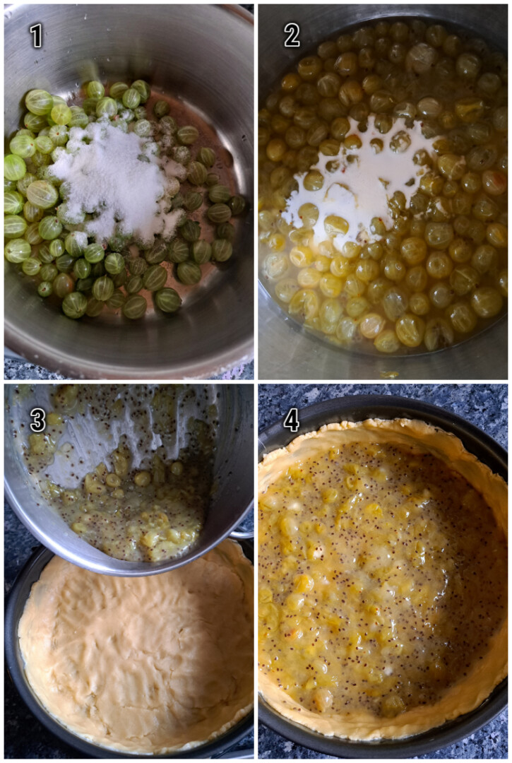 German Gooseberry Cheesecake With Meringue Topping - Ester kocht