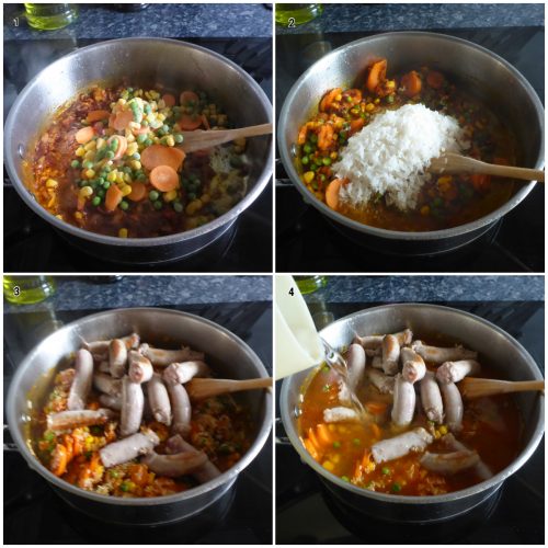 Wors Stew With Rice - Ester kocht