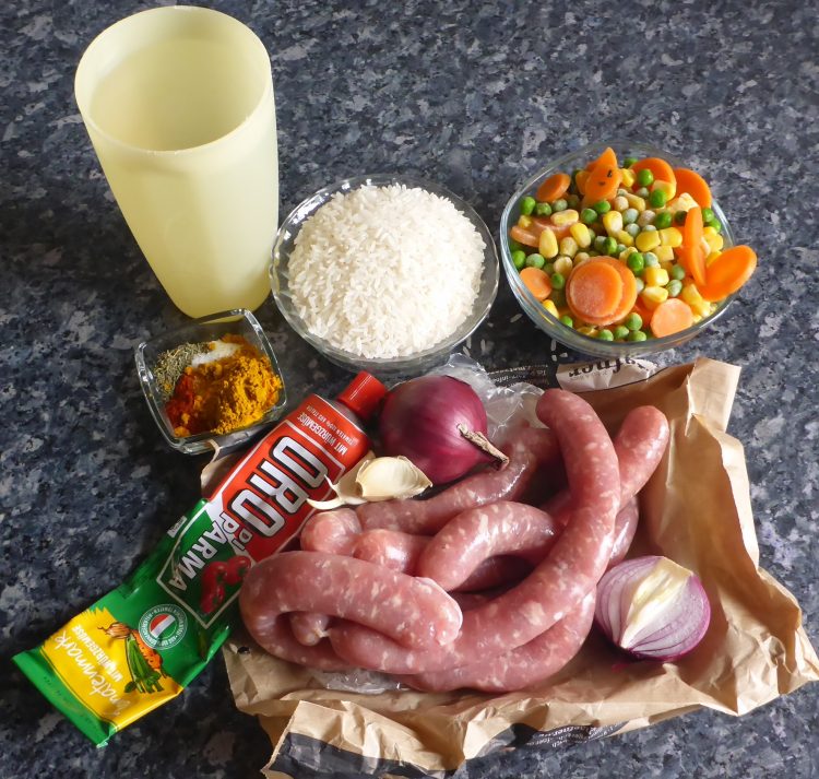 Wors Stew With Rice - Ester kocht