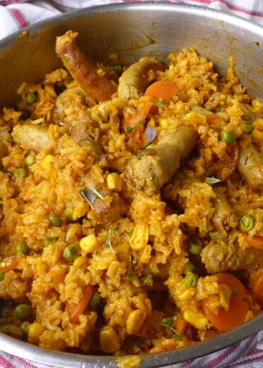 Wors Stew With Rice - Ester kocht