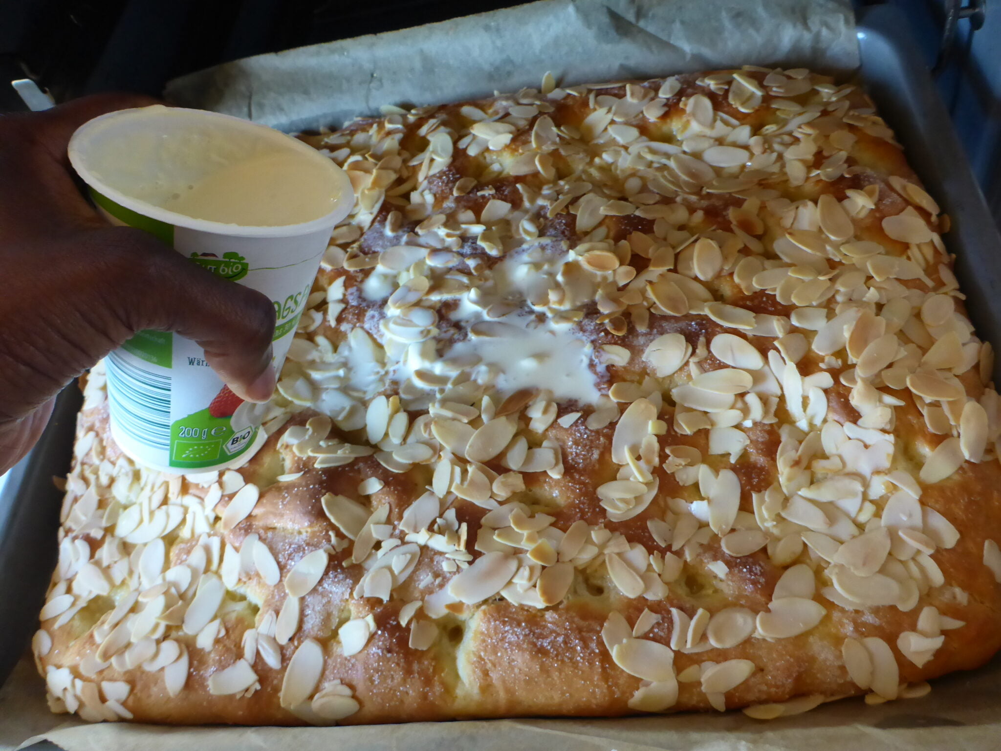 German Butter Cake With Almonds (Butterkuchen) - Ester kocht