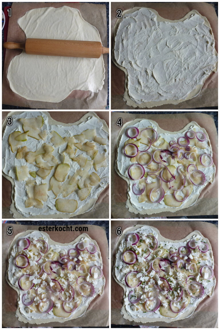 Flammkuchen Recipe With Pear And Goat Cheese - Ester kocht