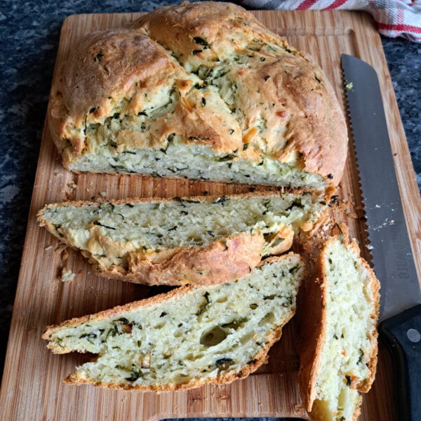 Cheesy Wild garlic bread Recipe Without Yeast - Ester kocht