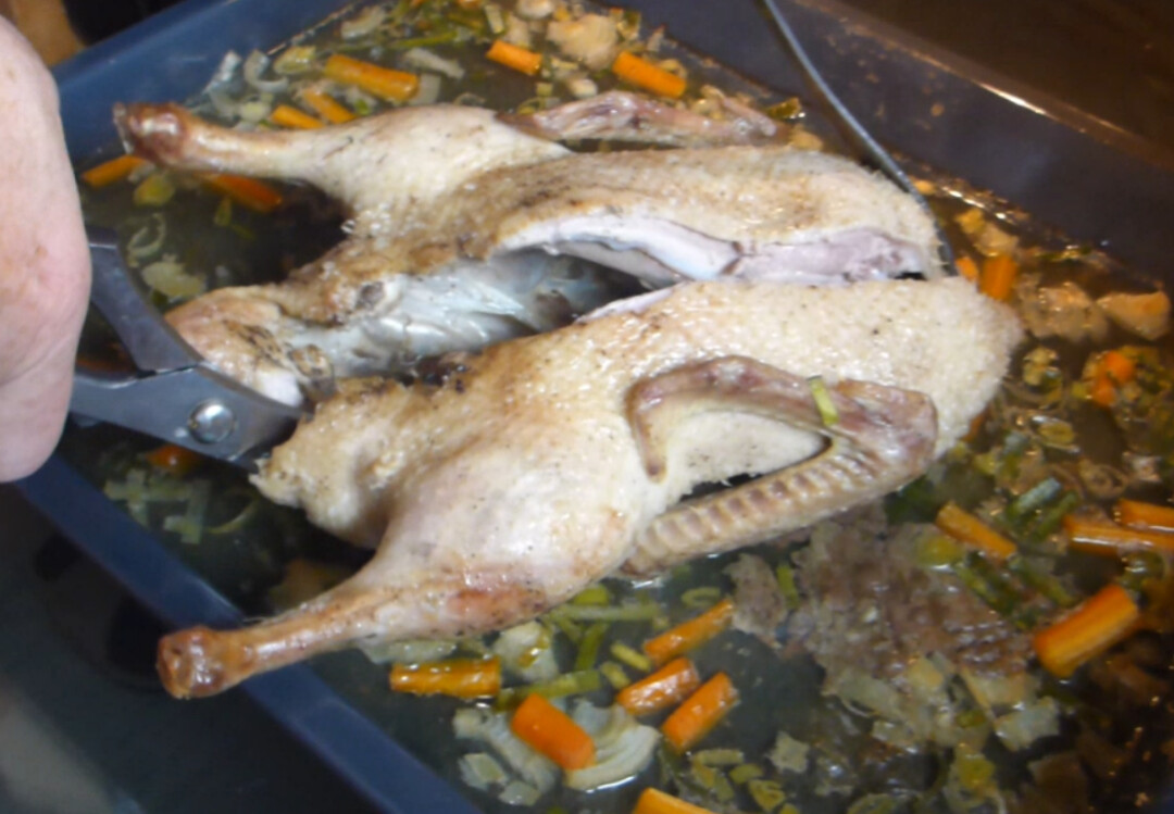 Rezept für knusprige Ente im Backofen ohne Füllung - Ester kocht